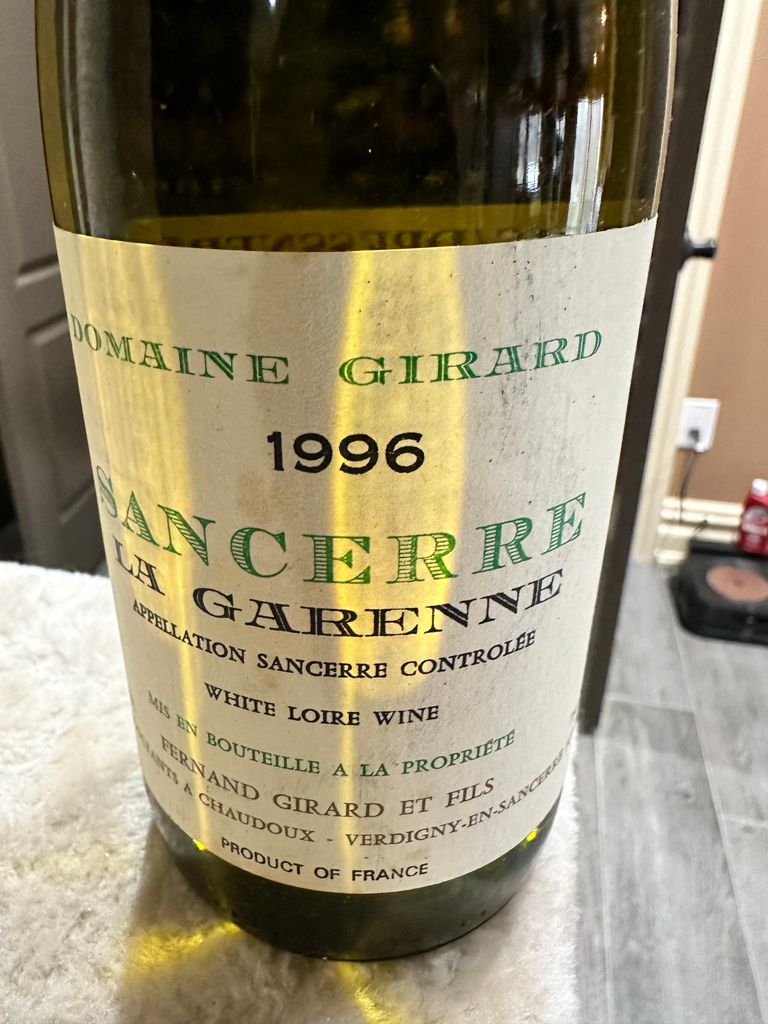 1996 Domaine Fernand Girard Sancerre La Garenne, France, Loire Valley ...