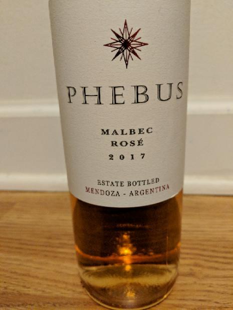 2017 Fabre Montmayou Malbec Phebus Rosé, Argentina, Mendoza - CellarTracker