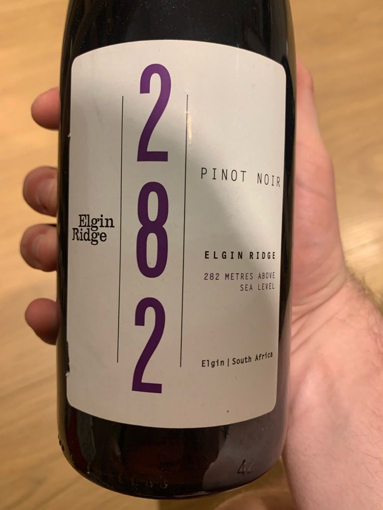2019 Elgin Ridge '282' Pinot Noir, South Africa, Cape South Coast ...