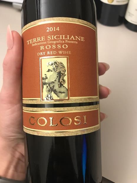 2015 Cantine Colosi Sicilia Terre Siciliane Rosso IGP, Italy, Sicily ...