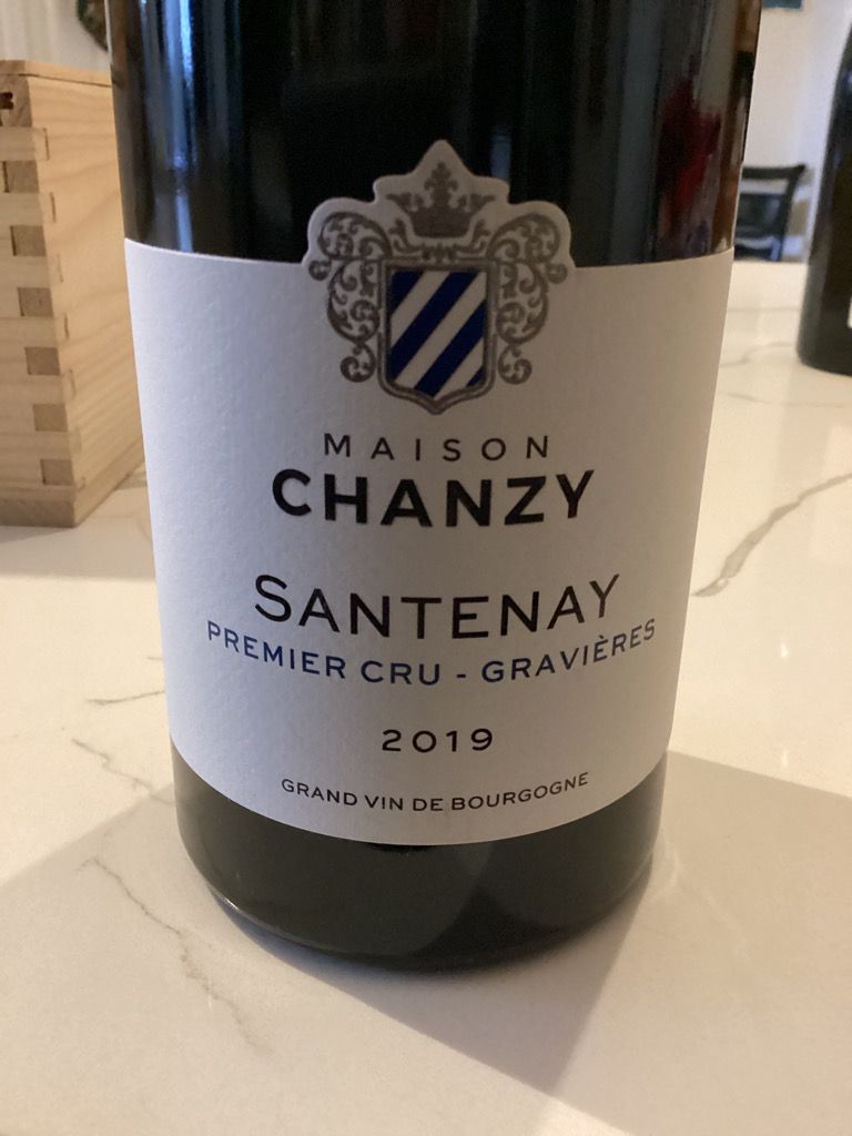 2019 Maison Chanzy Santenay 1er Cru Gravières, France, Burgundy, Côte ...