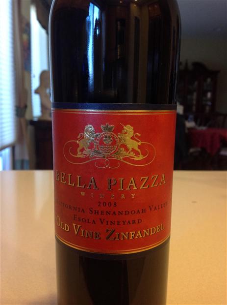 2004 Bella Piazza Old Vine Zinfandel Esola Vineyard, USA, California ...