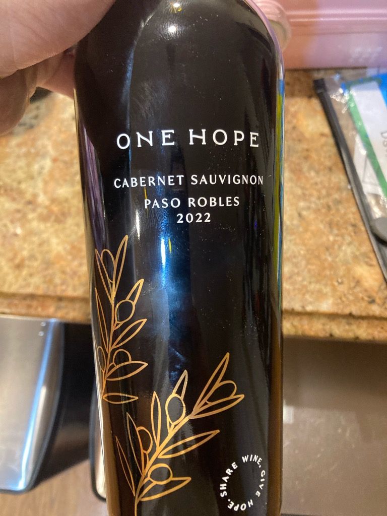 2022 One Hope Cabernet Sauvignon Reserve, USA, California, Central ...