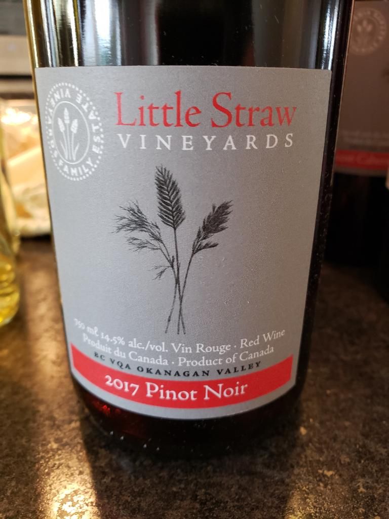 2017 Little Straw Vineyards Pinot Noir, Canada, British Columbia ...