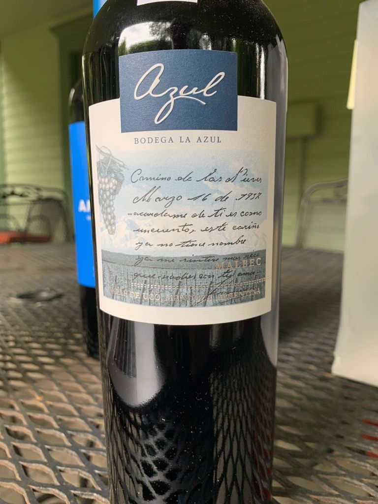 2018 Bodega la Azul Malbec, Argentina, Mendoza, Valle de Uco, Tupungato ...
