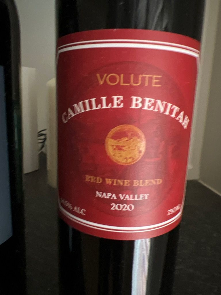 2020 Camille Benitah Volute, USA, California, Napa Valley - CellarTracker