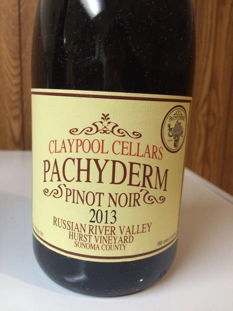 2018 Claypool Cellars Pinot Noir Purple Pachyderm Hurst Vineyard ...