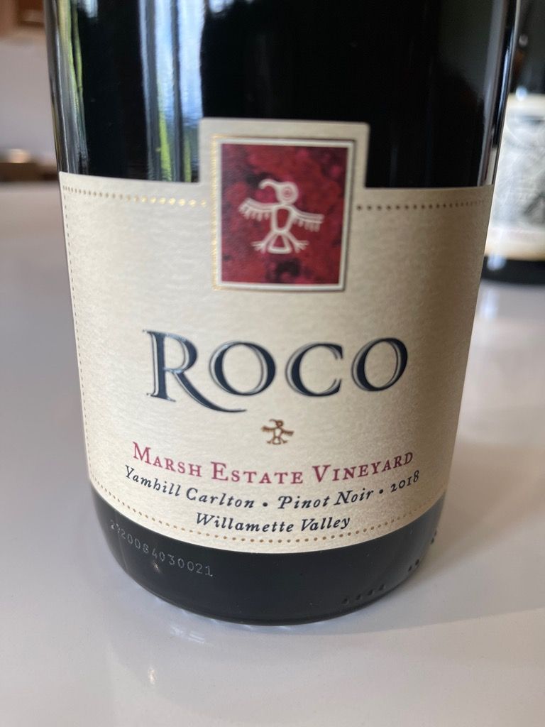 2019 Roco Pinot Noir Marsh Estate Vineyard, USA, Oregon, Willamette ...