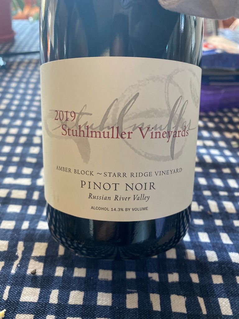 2019 Stuhlmuller Vineyards Pinot Noir Starr Ridge Vineyard - Amber ...
