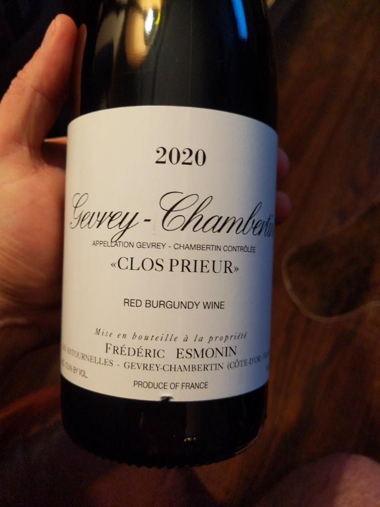 2020 Frederic Esmonin Gevrey-Chambertin Clos Prieur, France, Burgundy ...