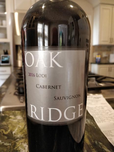 2016 Oak Ridge Winery Cabernet Sauvignon, USA, California, Central ...
