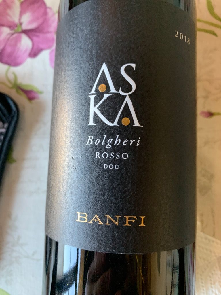 2019 Castello Banfi Bolgheri Aska, Italy, Tuscany, Bolgheri - CellarTracker