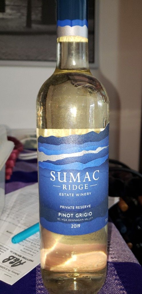 2017 Sumac Ridge Pinot Grigio Private Reserve, Canada, British Columbia ...