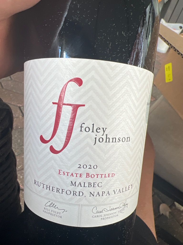2020 Foley Johnson Malbec, USA, California, Napa Valley, Rutherford ...