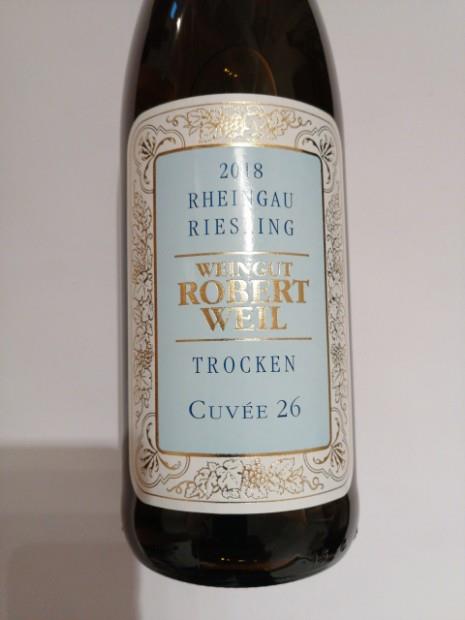 2019 Weingut Robert Weil Riesling Cuvée 26 Trocken, Germany, Rheingau ...