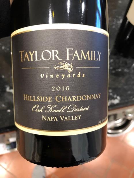 2016 Taylor Family Vineyards Chardonnay Hillside, USA, California, Napa ...
