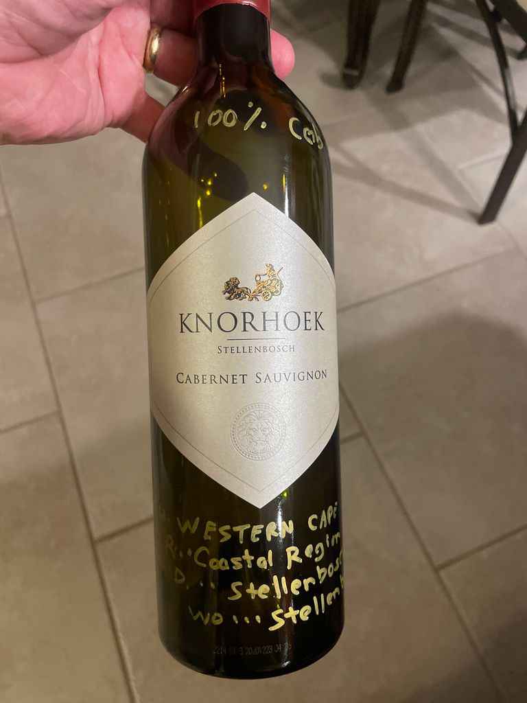 2020 Knorhoek Cabernet Sauvignon, South Africa, Coastal Region ...