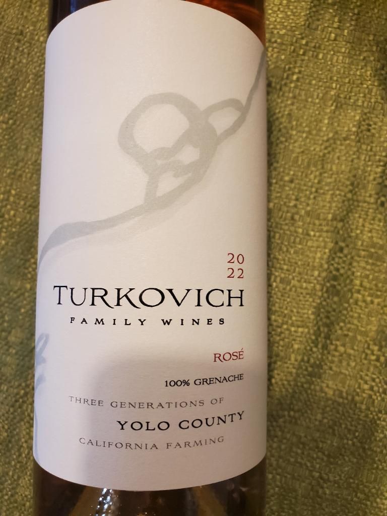 2022 Turkovich Family Wines Rosé, USA, California, Central Valley, Yolo ...