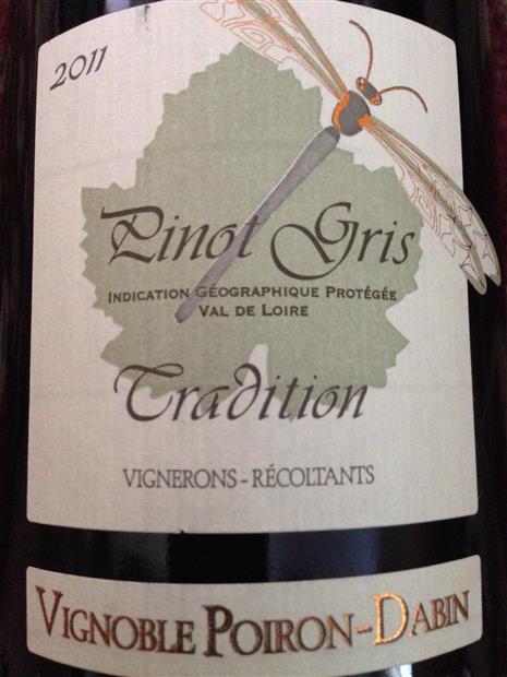 2010 Vignoble Poiron-Dabin Pinot Gris Val de Loire Tradition, France ...