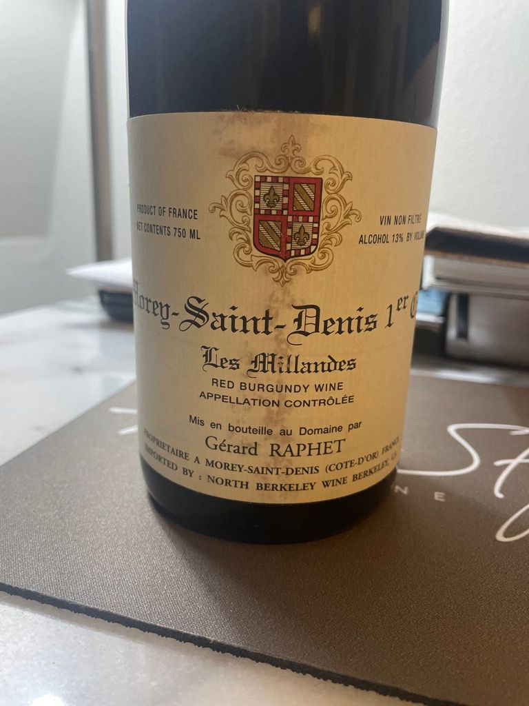 2021 Gérard Raphet Morey St. Denis 1er Cru Les Millandes, France ...