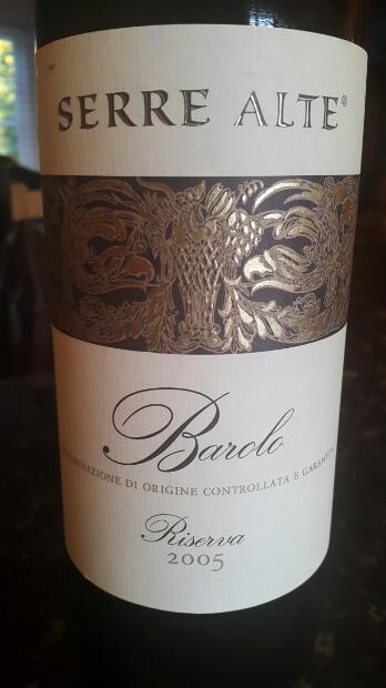 2005 Terre da Vino Barolo Serre Alte Riserva, Italy, Piedmont, Langhe ...