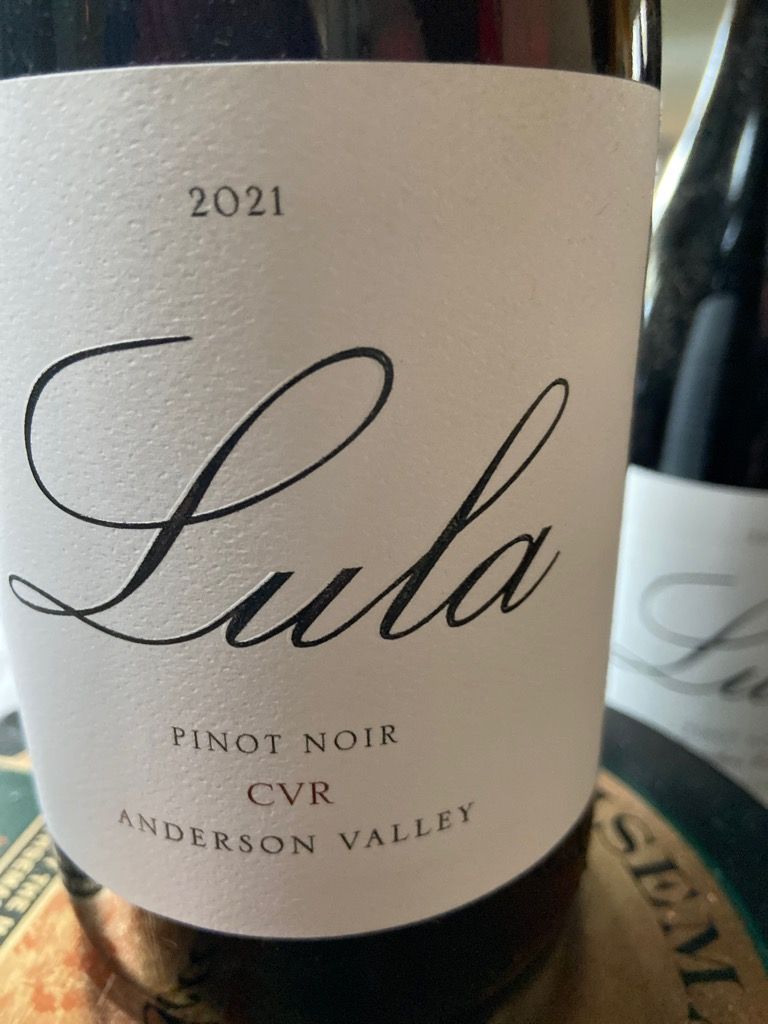 2021 Lula Pinot Noir CVR, USA, California, North Coast, Anderson Valley ...