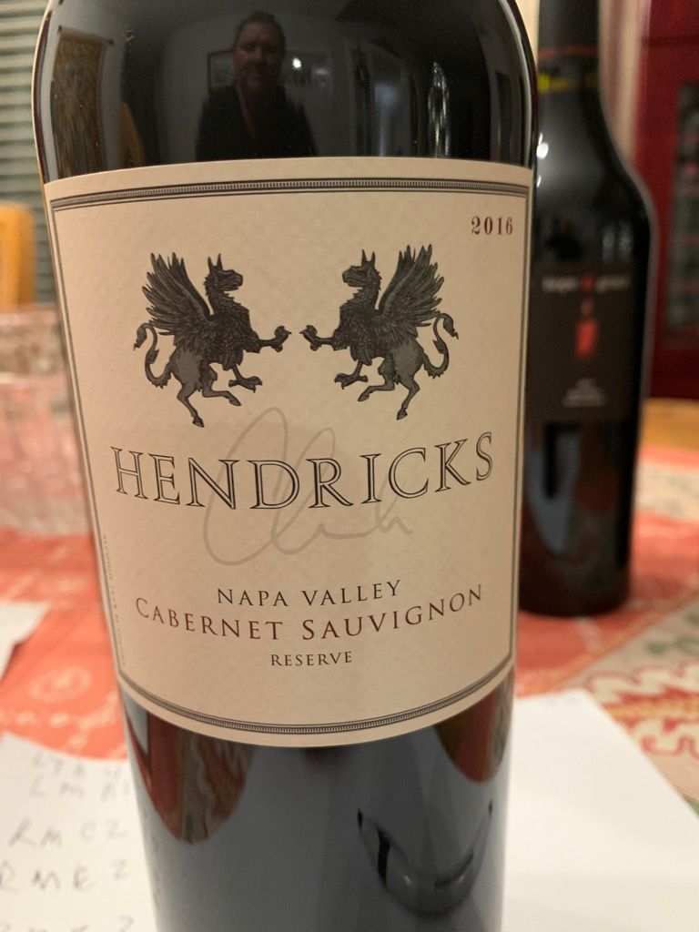 2016 Hendricks Cabernet Sauvignon Reserve, USA, California, Napa Valley ...