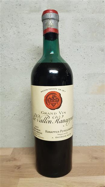1937 Hanappier Peyrelongue & Co Haut-Médoc Le Vallon Hanappier Reserve ...
