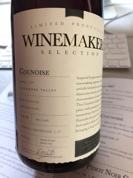 2016 Wente Vineyards Counoise Small Lot, USA, California, San Francisco ...