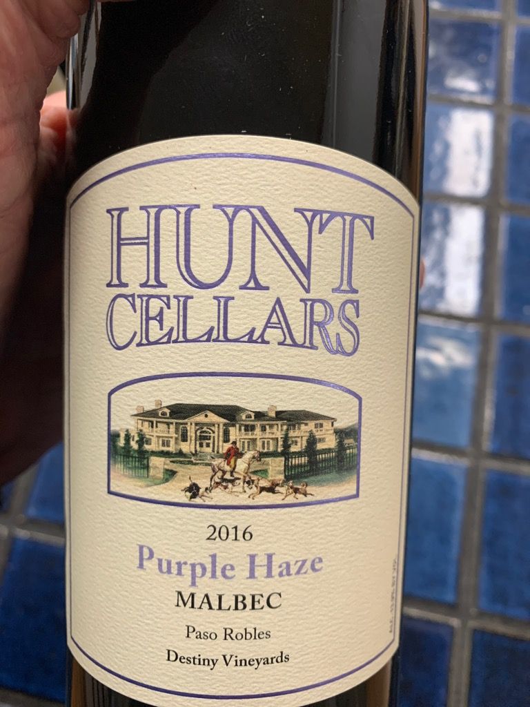 2016 Hunt Cellars Malbec Purple Haze Destiny Vineyards, USA, California ...