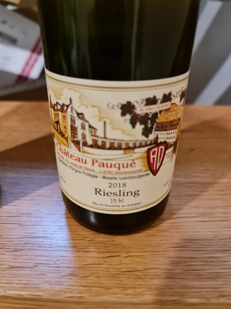 2019 Caves Albert Duhr (Château Pauqué) Riesling 15hl/ha, Luxembourg ...