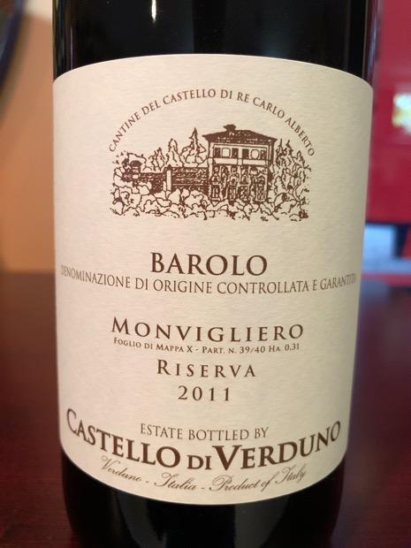 2011 Castello di Verduno Barolo Riserva Monvigliero, Italy, Piedmont ...