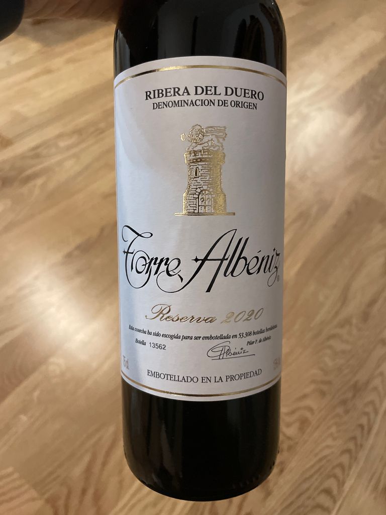 2020 Bodegas Peñalba López Ribera del Duero Torre Albéniz Reserva ...
