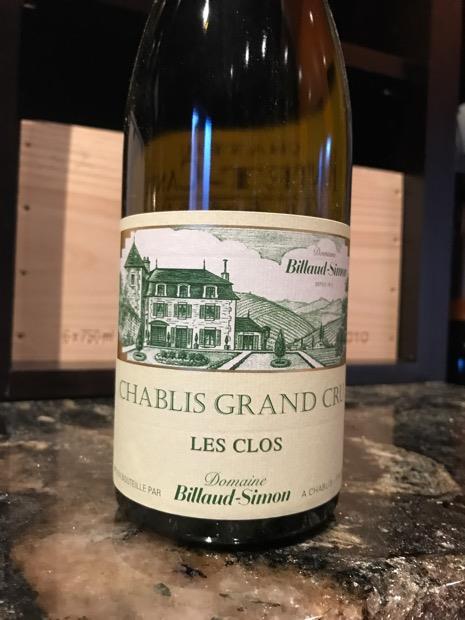 2014 Domaine Billaud-Simon Chablis Grand Cru Les Clos, France, Burgundy ...