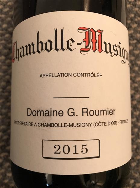 2015 Domaine G. Roumier / Christophe Roumier Chambolle-Musigny, France ...