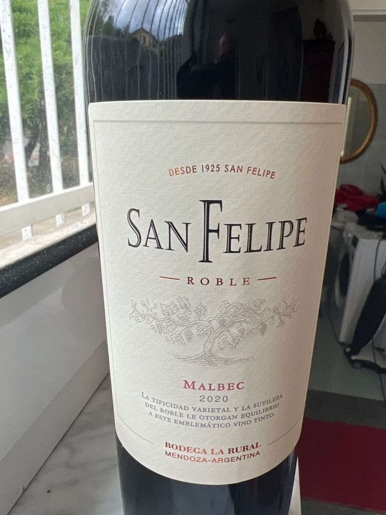 2021 San Felipe Malbec Roble, Argentina, Mendoza, Maipú - CellarTracker