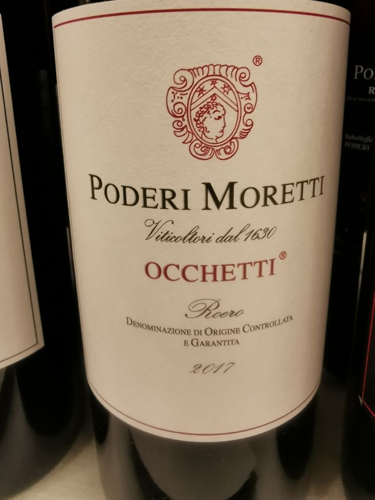 2017 Poderi Moretti Roero Occhetti, Italy, Piedmont, Alba, Roero ...