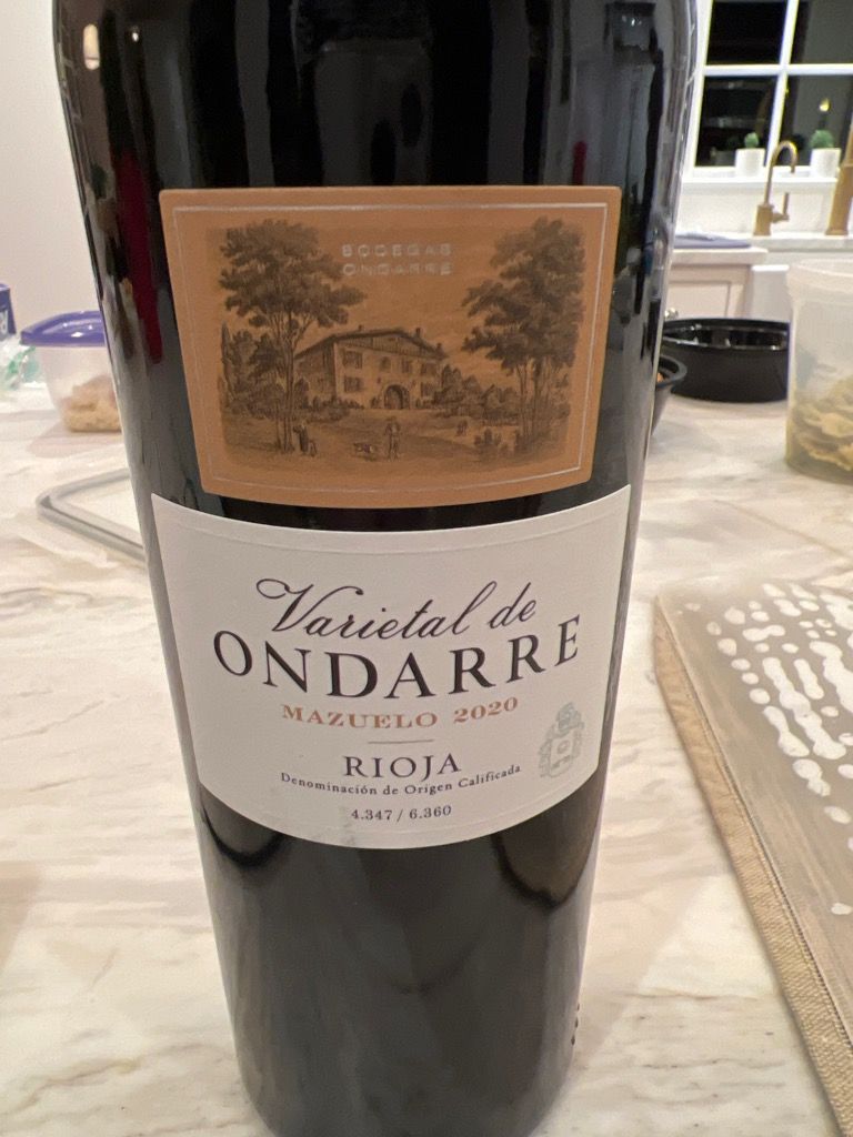 2019 Bodegas Ondarre Mazuelo Rioja Varietal de Ondarre, Spain, La Rioja ...