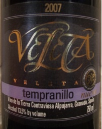 2007 Bodega Dominio Buenavista / Veleta Tempranillo, Spain, Andalucía ...