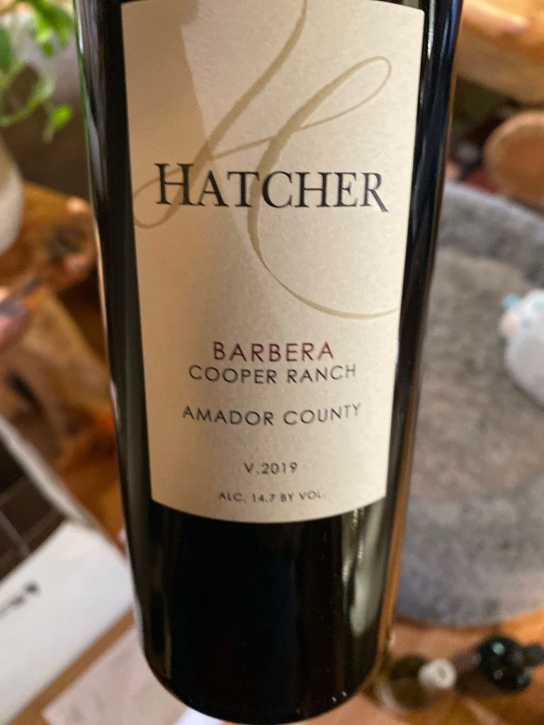 2019 Hatcher Winery Barbera Cooper Ranch, USA, California, Sierra ...