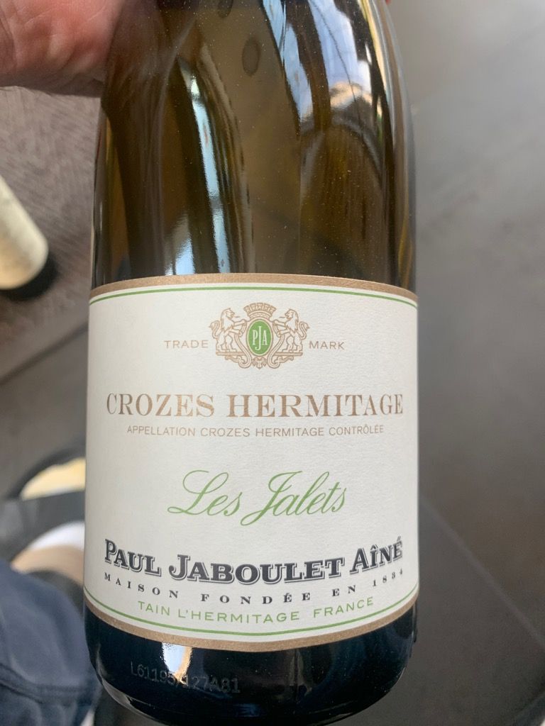 2019 Paul Jaboulet Aîné Crozes-Hermitage Blanc Les Jalets, France, Rhône, Northern Rhône, Crozes ...