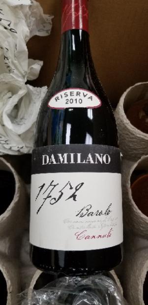 2010 Damilano Barolo Riserva 1752 Cannubi, Italy, Piedmont, Langhe ...
