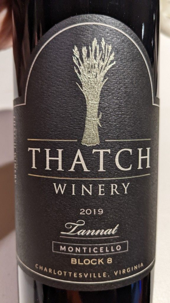 2020 Thatch Winery Tannat Block 8, USA, Virginia, Central Virginia ...