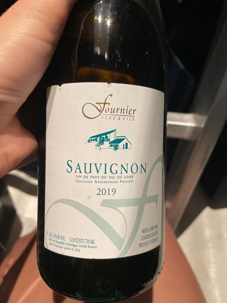 2019 Fournier Père & Fils Sauvignon Blanc, France, Vin de France ...