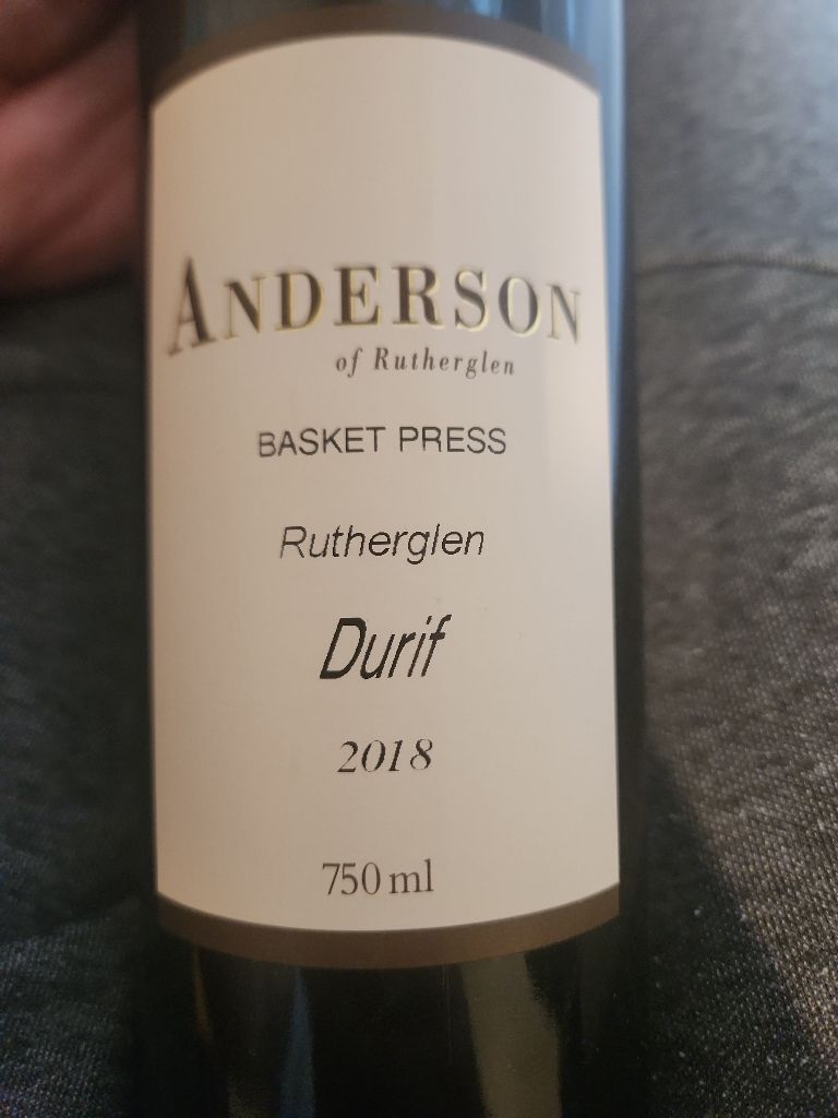 2018 Anderson Winery Durif, Australia, Victoria, North East, Rutherglen ...