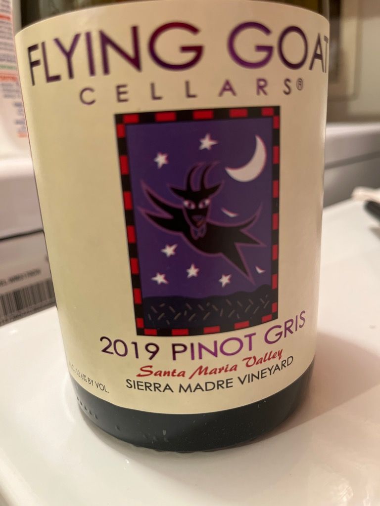 2019 Flying Goat Cellars Pinot Gris Sierra Madre Vineyard, USA ...