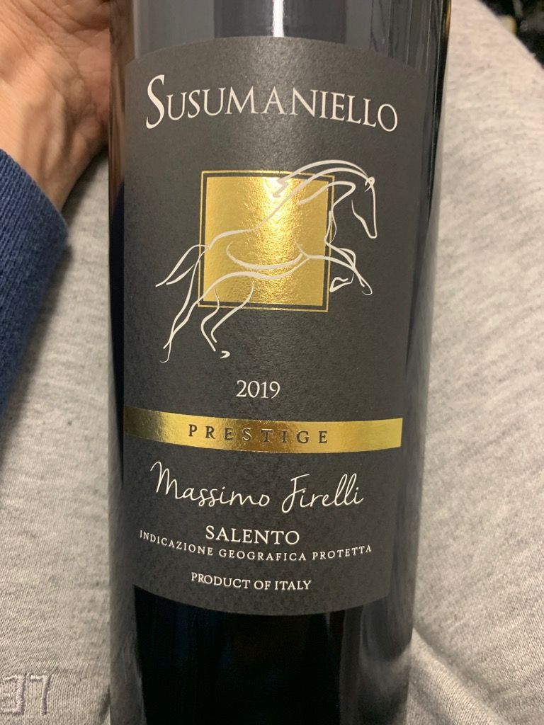 2019 Massimo Firelli Susumaniello Salento IGT, Italy, Puglia, Salento ...