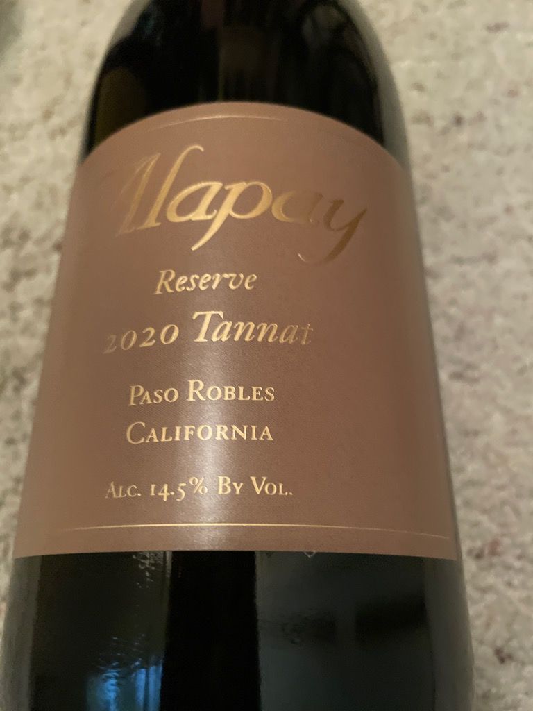 2021 Alapay Cellars Tannat, USA, California, Central Coast, Paso Robles ...