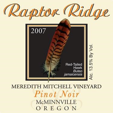 2007 Raptor Ridge Pinot Noir Meredith Mitchell Vineyard, USA, Oregon ...