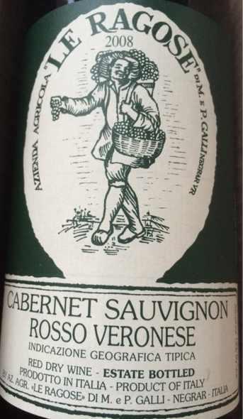 2008 Le Ragose Cabernet Sauvignon Veronese IGT, Italy, Veneto, Veronese ...